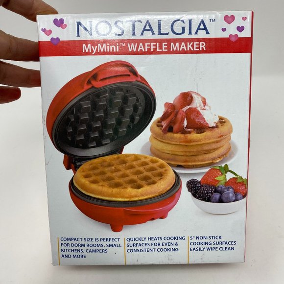 Nostalgia | Kitchen | Nwt Nostalgia Mymini Personal Electric Waffle ...